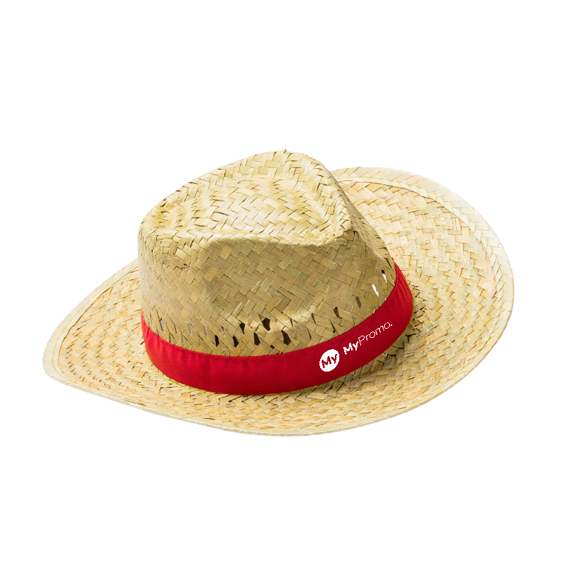 100 st. Bedrukte Strohoed | Stro | Ø59 cm | Met lint | Goedkoop bedrukken